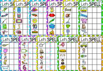 Spelling Literacy Center Activity - Let's Spell CVC words - Short ...