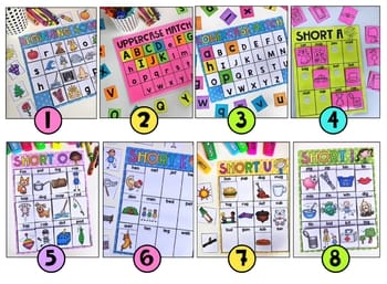 Kindergarten Literacy Centers - Beginning Sounds, CVC and Letters - My ...