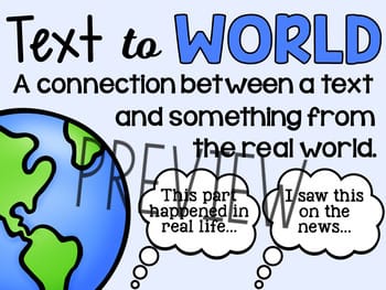 Reading Text Connection Worksheets, Posters & Bookmarks - My Teaching Pal