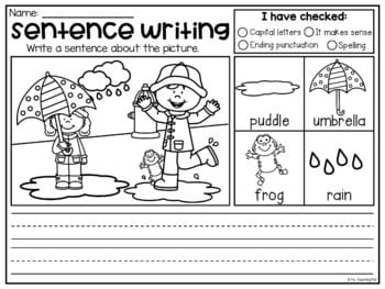Spring Sentence Writing Worksheets - My Teaching Pal