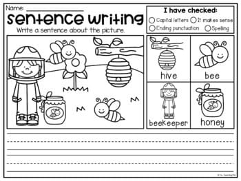 Spring Sentence Writing Worksheets - My Teaching Pal