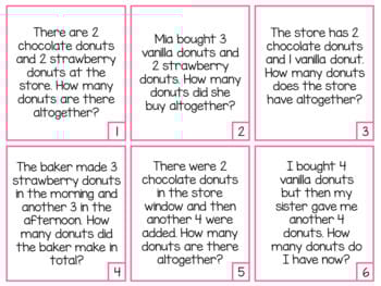 Word Problem Math Station - Donut Store and Pet Store - My Teaching Pal