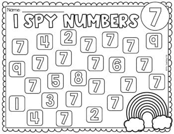 I Spy Numbers to 20 - Number Identification - My Teaching Pal