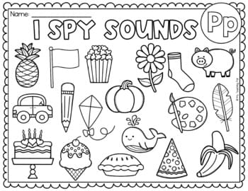I Spy Sounds - Beginning Sounds Worksheets - My Teaching Pal