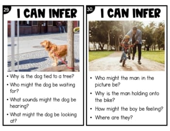 Inferring Task Cards with Pictures - Making Inferences - My Teaching Pal