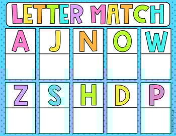 Lower and Uppercase Letter Match - Literacy Center - My Teaching Pal