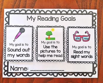 Reading Goals - Lower Grades - My Teaching Pal