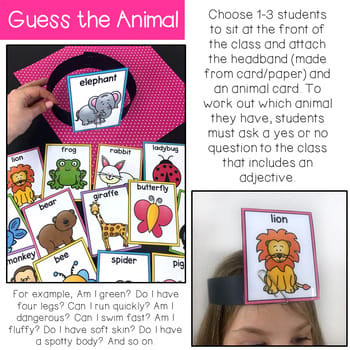 Adjectives Activities - Parts of Speech Centers - My Teaching Pal