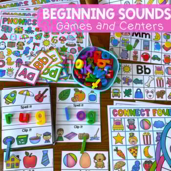 Beginning Sound Centers - Kindergarten Phonics Games - My Teaching Pal