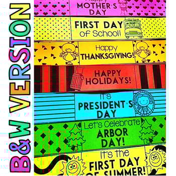 Brag Bracelets - Holiday & Special Days Edition - My Teaching Pal