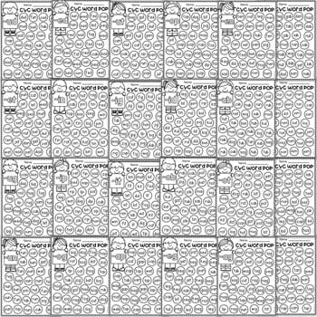 CVC Word Pop Worksheets - My Teaching Pal