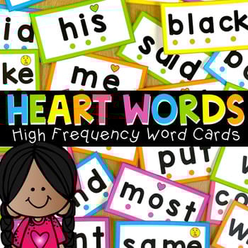 Decodable High Frequency Words - Heart Words - Cards (Science of ...