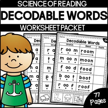 Decodable Words Phonics Worksheets (Science of Reading Aligned) - My ...