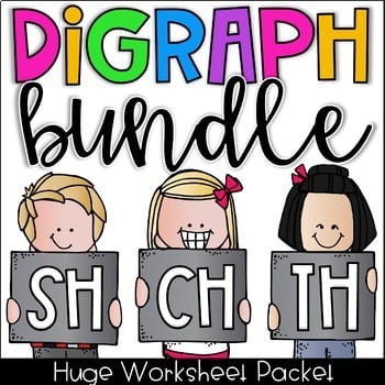 Digraph Worksheet Bundle - CH, SH, TH - My Teaching Pal