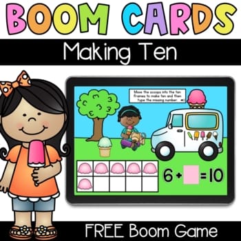 FREE Making Ten Game - Digital Task Cards - Boom Cards - My Teaching Pal