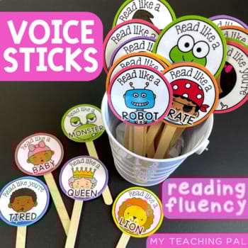 Fluency Voice Sticks - Reading Activities - My Teaching Pal