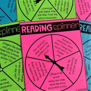 Guided Reading Response Spinners - Comprehension - My Teaching Pal