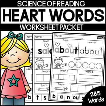 Heart Word Worksheets - Science of Reading (High Frequency Words) - My ...
