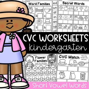 Kindergarten CVC Worksheet Packet - My Teaching Pal