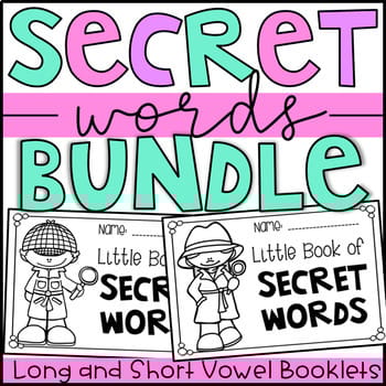 Little Book of Secret Words BUNDLE - Short and Long Vowels - My ...