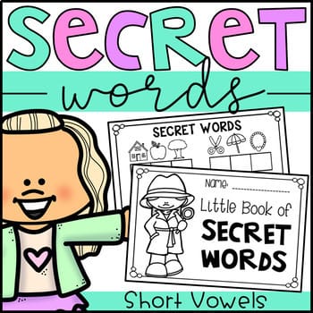 Little Book of Secret Words - Short Vowel CVC - My Teaching Pal