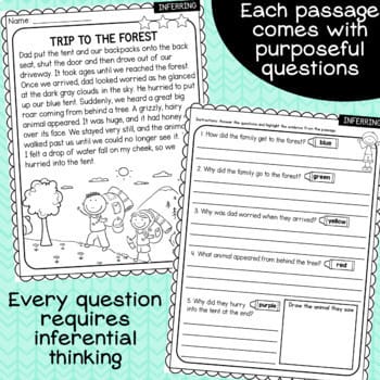 Making Inferences - Reading Comprehension Passages - My Teaching Pal