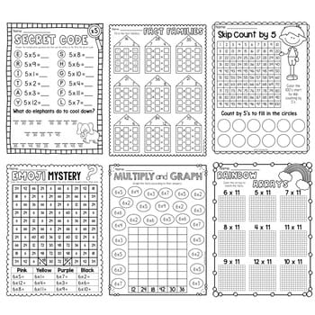 Multiplication Worksheet Bundle - Facts 1 to 12 - My Teaching Pal