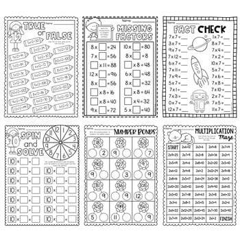 Multiplication Worksheet Bundle - Facts 1 to 12 - My Teaching Pal