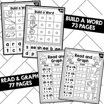 Science of Reading Phonics Worksheet Bundle - VOLUME 2 - My Teaching Pal