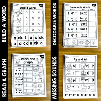 Science of Reading Phonics Worksheet Bundle - VOLUME 2 - My Teaching Pal