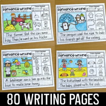 Seasonal Sentence Writing Worksheets - Fall, Winter, Spring, Summer ...