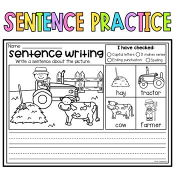 Seasonal Sentence Writing Worksheets - Fall, Winter, Spring, Summer ...