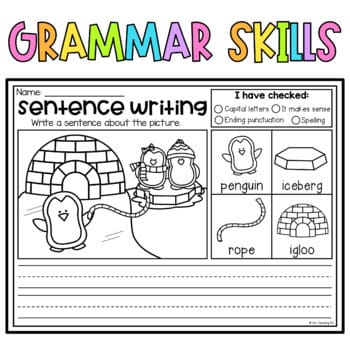 Seasonal Sentence Writing Worksheets - Fall, Winter, Spring, Summer ...