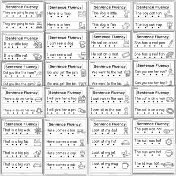 Sentence Fluency Worksheets - Kindergarten Reading - My Teaching Pal