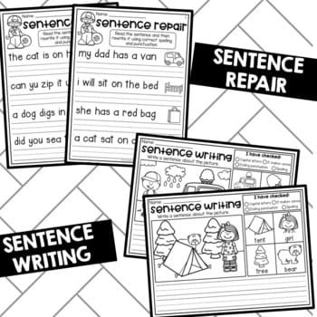 Sentence Work Worksheets BUNDLE - Fluency, Editing, Writing ...