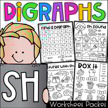 Sh Worksheet Packet - Digraphs Worksheets - My Teaching Pal