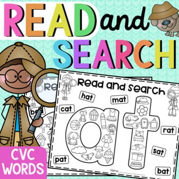 Short Vowel Read and Search Worksheets – CVC Worksheets - My Teaching Pal