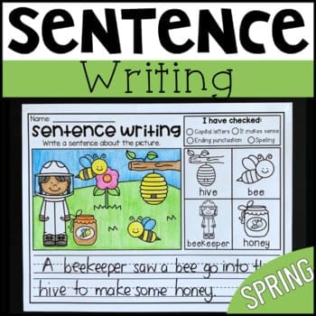 Spring Sentence Writing Worksheets - My Teaching Pal