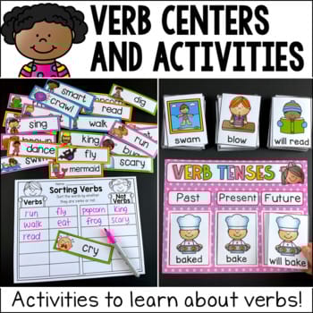 Verb Centers - Parts of Speech - My Teaching Pal