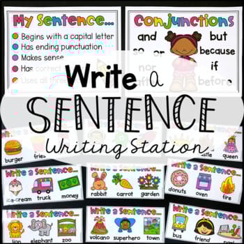 Write a Sentence Writing Station - Paper and Digital Version - My ...