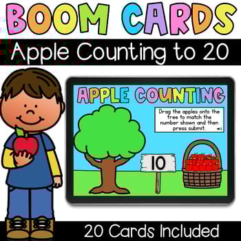 Apple Counting to 20 - Digital Task Cards - Boom Cards - My Teaching Pal