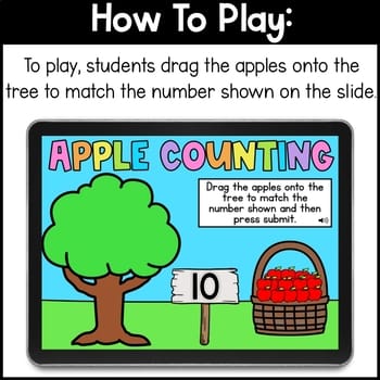 Apple Counting to 20 - Digital Task Cards - Boom Cards - My Teaching Pal