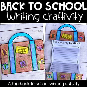 Back to School Suitcase Writing Craftivity - My Teaching Pal