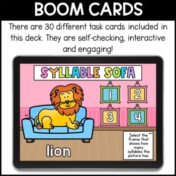 Clapping Syllables - Digital Task Cards - Boom Cards - My Teaching Pal