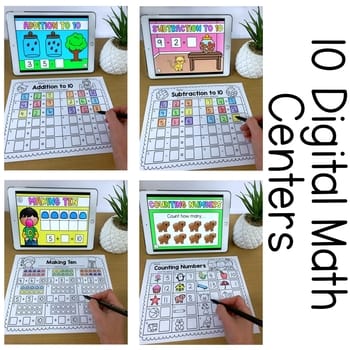 Kindergarten Digital Math Centers - My Teaching Pal