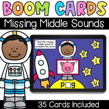 Missing Middle Sounds - Digital Task Cards - Boom Cards - My Teaching Pal
