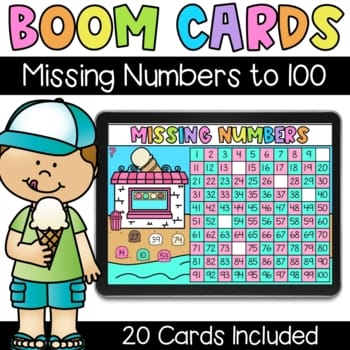 Missing Numbers to 100 - Digital Task Cards - Boom Cards - My Teaching Pal