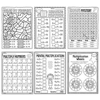 Multiplication Review Worksheets and Activities - My Teaching Pal