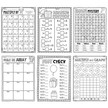 Multiplication Worksheets and Activities - 1 Times Tables - My Teaching Pal