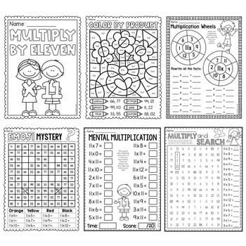 Multiplication Worksheets and Activities - 11 Times Tables - My ...